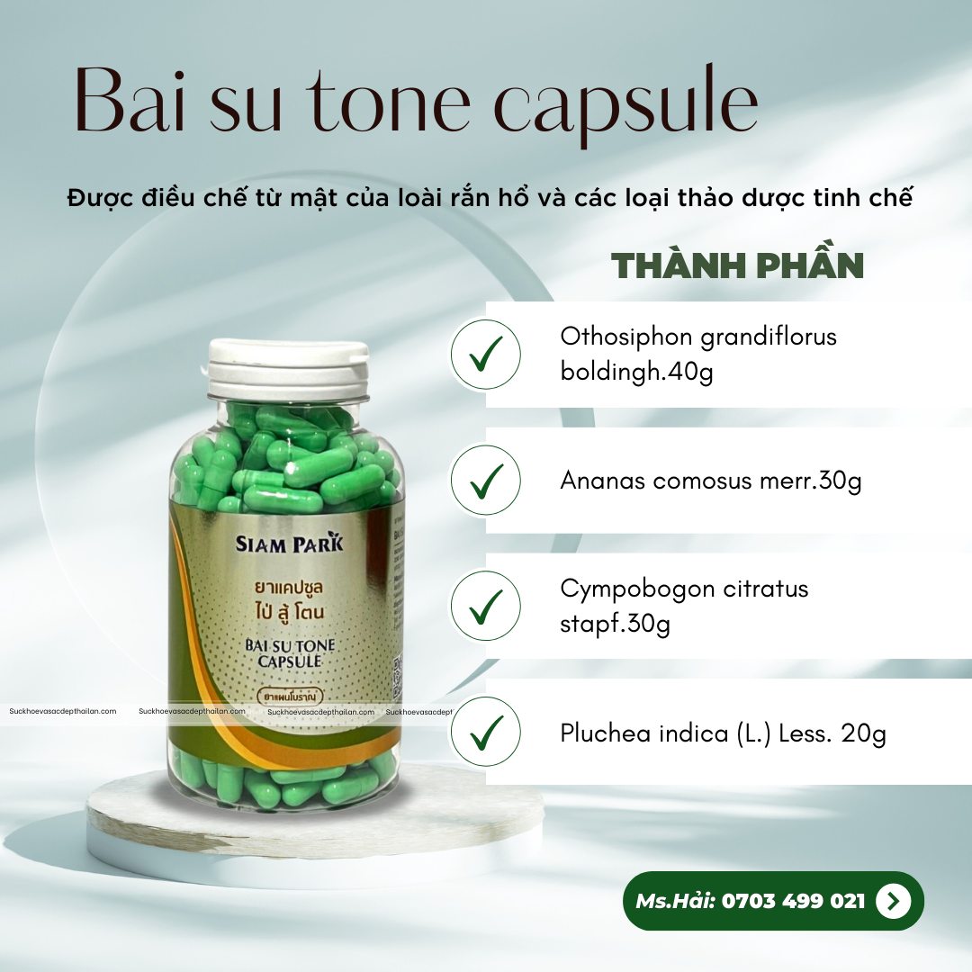 Thuốc rắn Số 9 Bai Su Tone Siam Park chính hãng, 100% Tốt, Giá rẻ nhất!